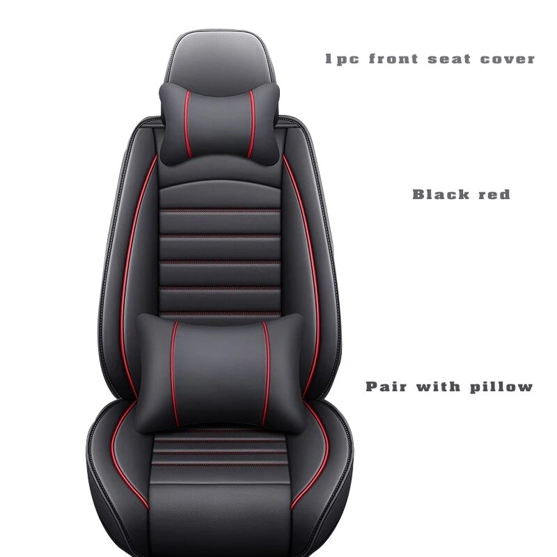 Универсальный автомобильный кожаный чехол для сиденья для KIA Sportage Optima Rio Niro Soul Ceed Cerato Forte Spectra Opirus автомобильные аксессуары BlackRed Pillow