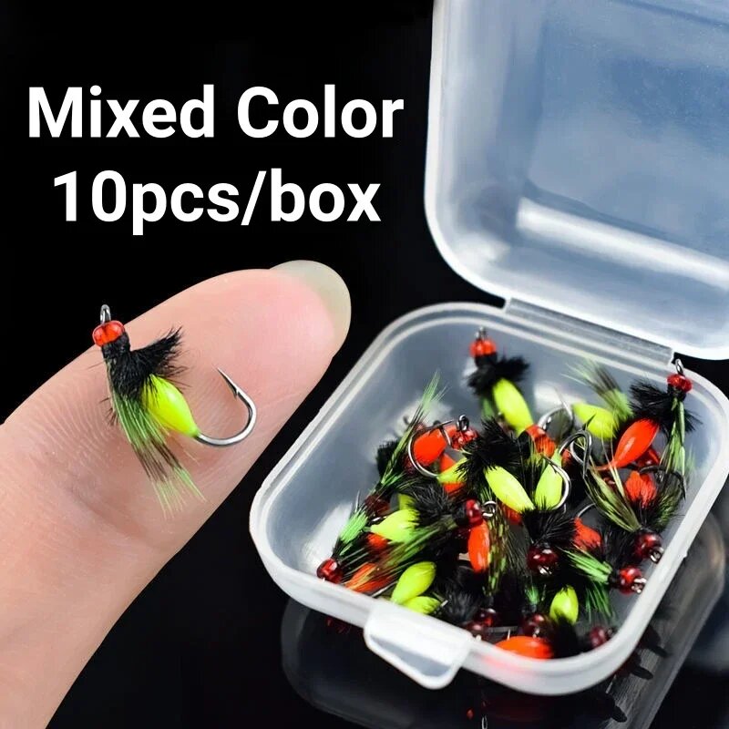 Бионические мушки для нахлыстовой рыбалки, 10 шт.