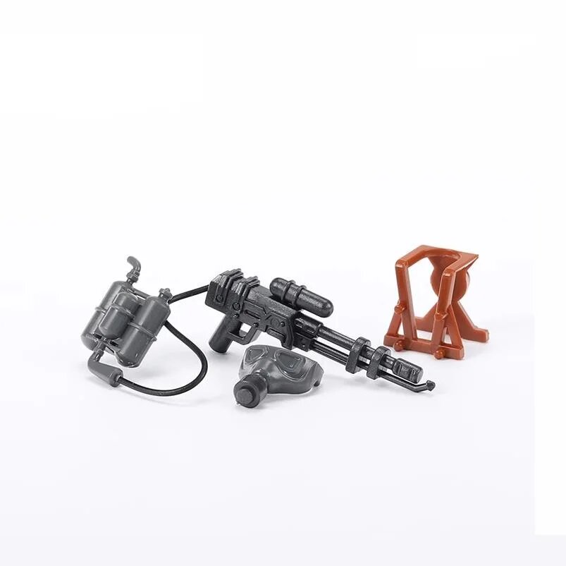 Мини-фигурки солдаты с огнеметом WW2 дерево