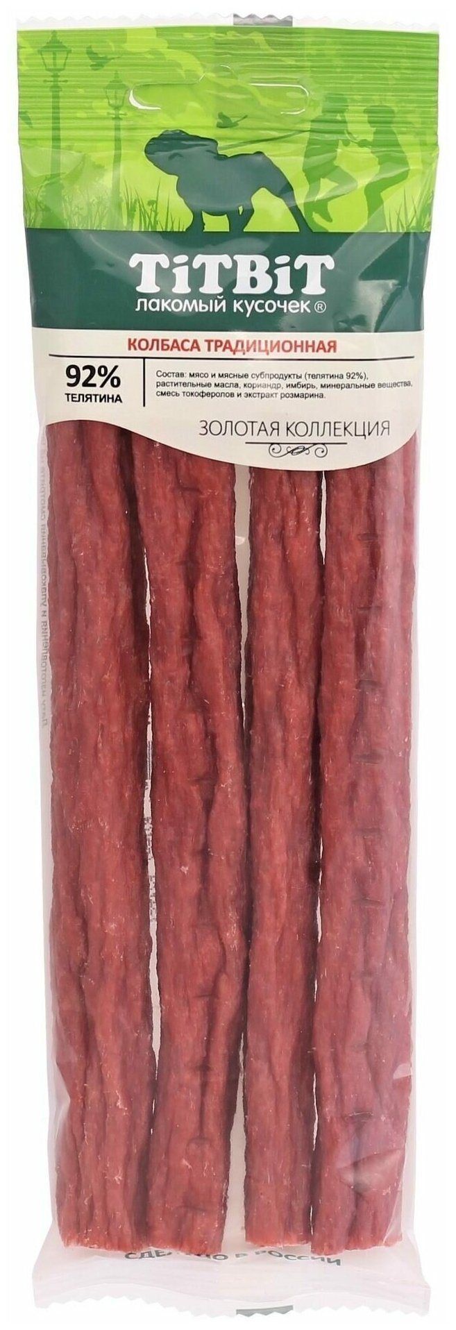 018675 Золотая коллекция Колбаса Традиционная для собак 80гр