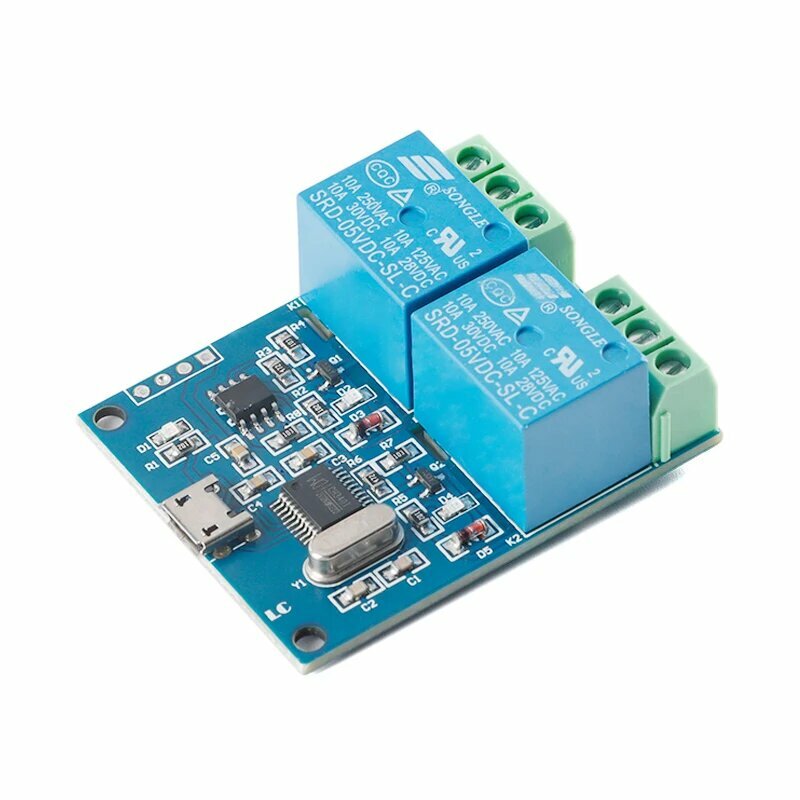USB-реле управления, 2-канальное