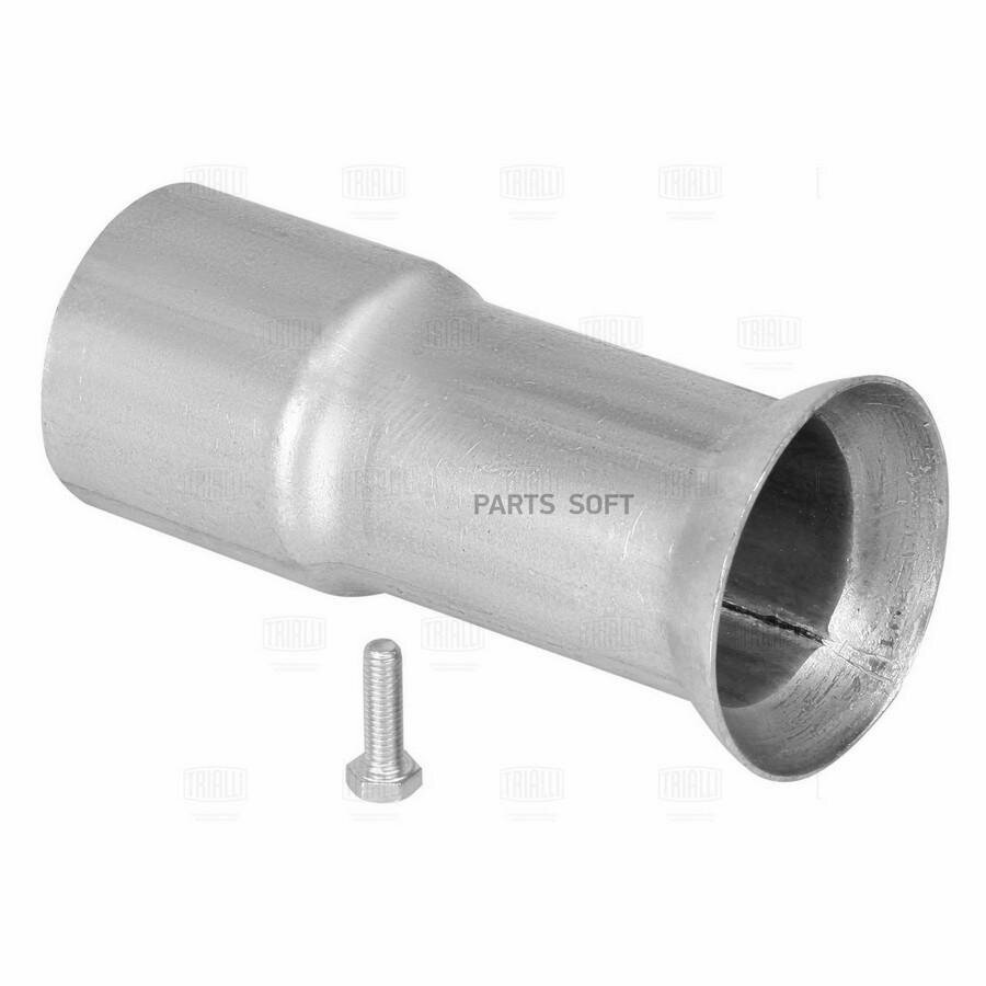 TRIALLI EMP503056 Соединитель труб глушителя - переходник d=50мм/R30/d=56мм L=120 (алюм. сталь) () алюминизированная сталь