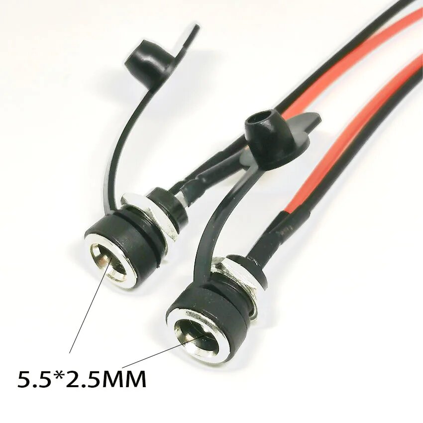Водонепроницаемый разъем питания DC 5.5х2.1 мм с проводом JCD Length - 200mm, 5.5-2.5