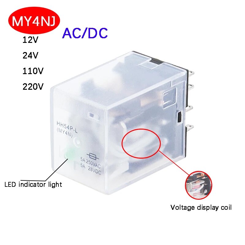Реле MY4NJ 220V AC