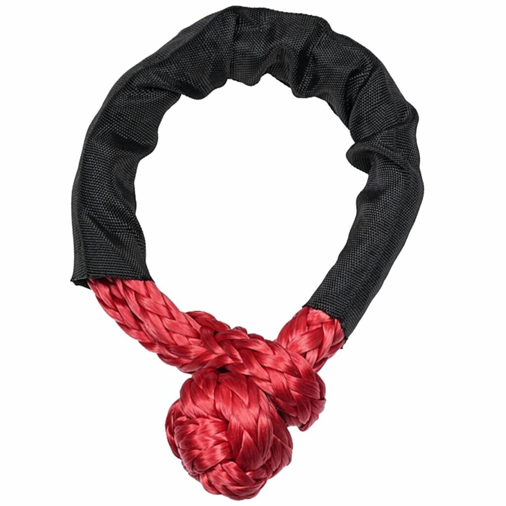 17-тонный автомобильный карабин с тросом из полиэтилена - красный