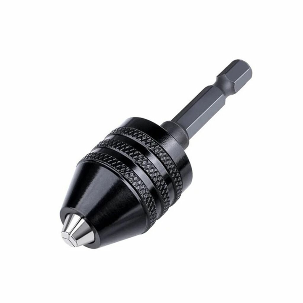 Сверлильный патрон с трехкулачковым шестигранным хвостовиком (0,3-6,5 мм)-черный