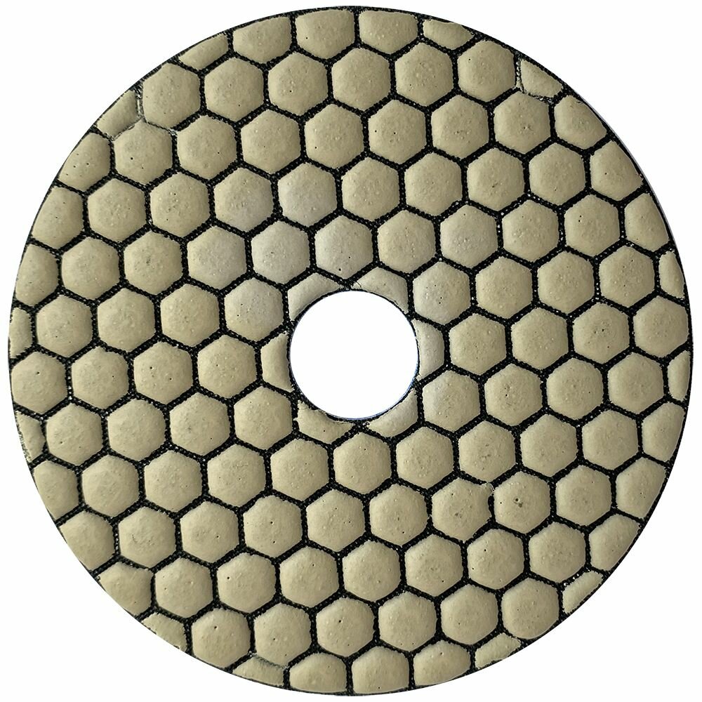 Диск полировальный эластичный HEXAGONAL ALMIR WHITE 100 мм Premium, зерно 50