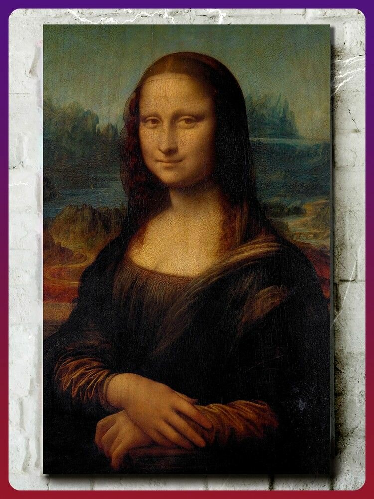 Картина интерьерная на дереве Эстетика Искусство (Леонардо да Винчи, Италия, Возрождение, портрет, живопись, Мона Лиза, Джоконда) - 62412216