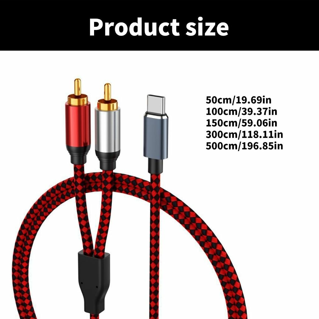 Аудиокабель Type C revolution dual RCA revolution-1 м