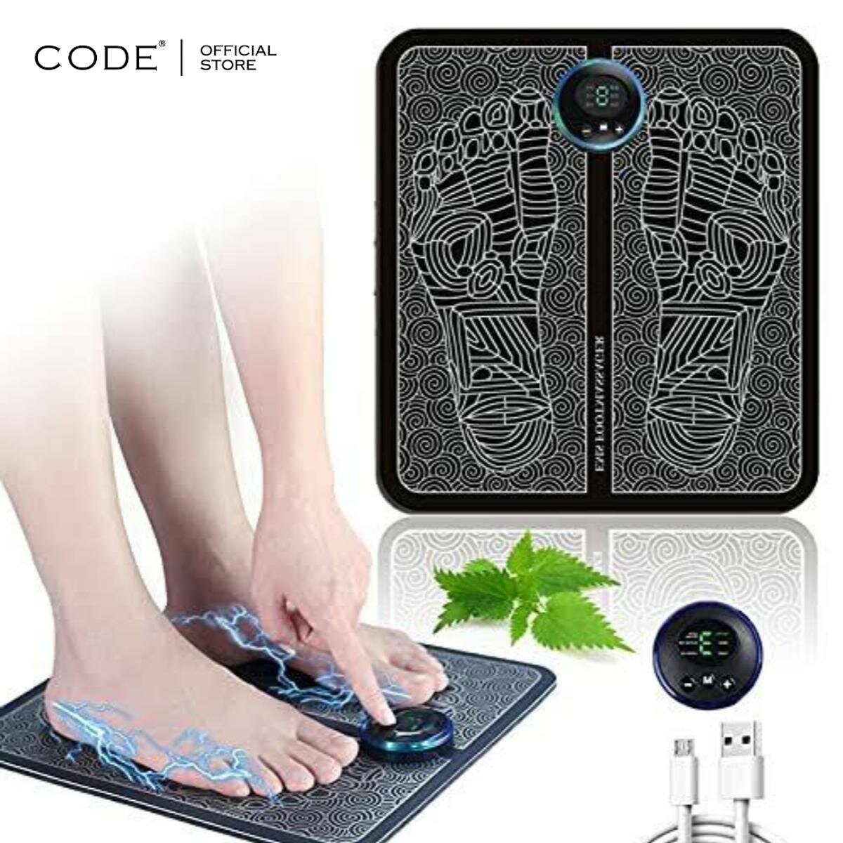 Высококачественный массажер для ног Ems, электрический массажный коврик для ног, стимулятор мышц, обезболивание, расслабление, складной портативный массажер для ног, зарядка через USB