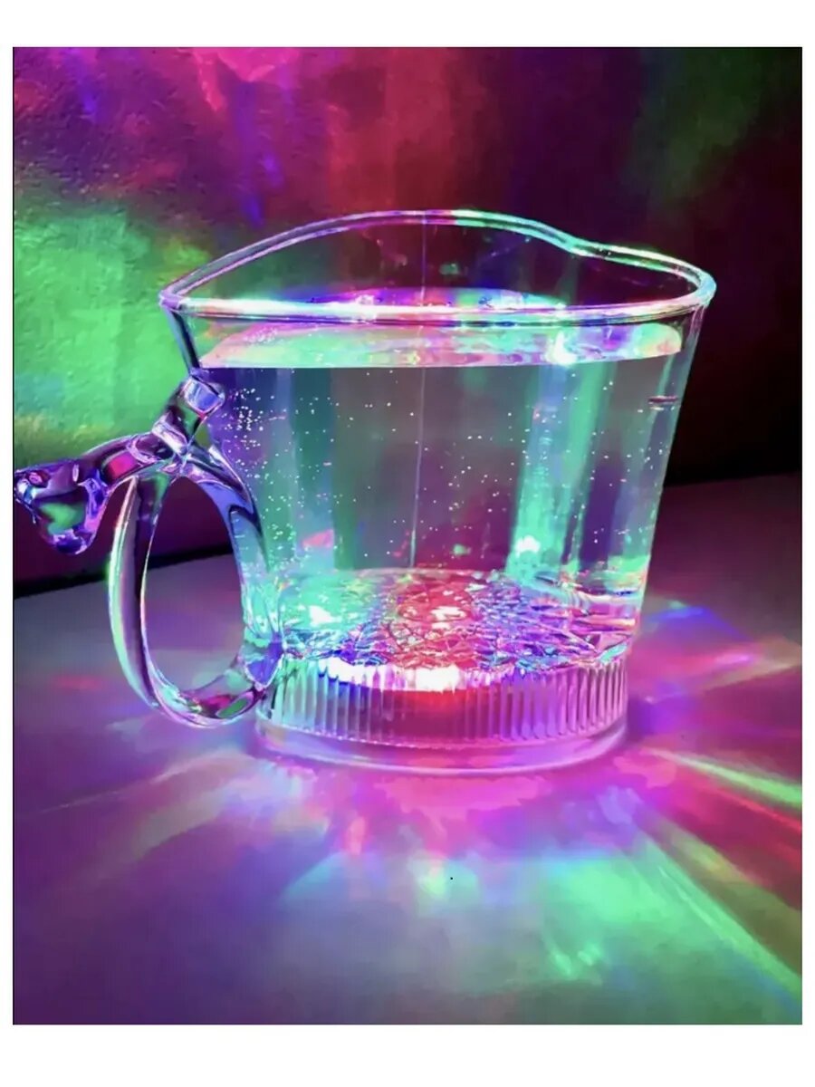 Кружка "Сердце", светящаяся, пластик, картонная упаковка, 150 мл