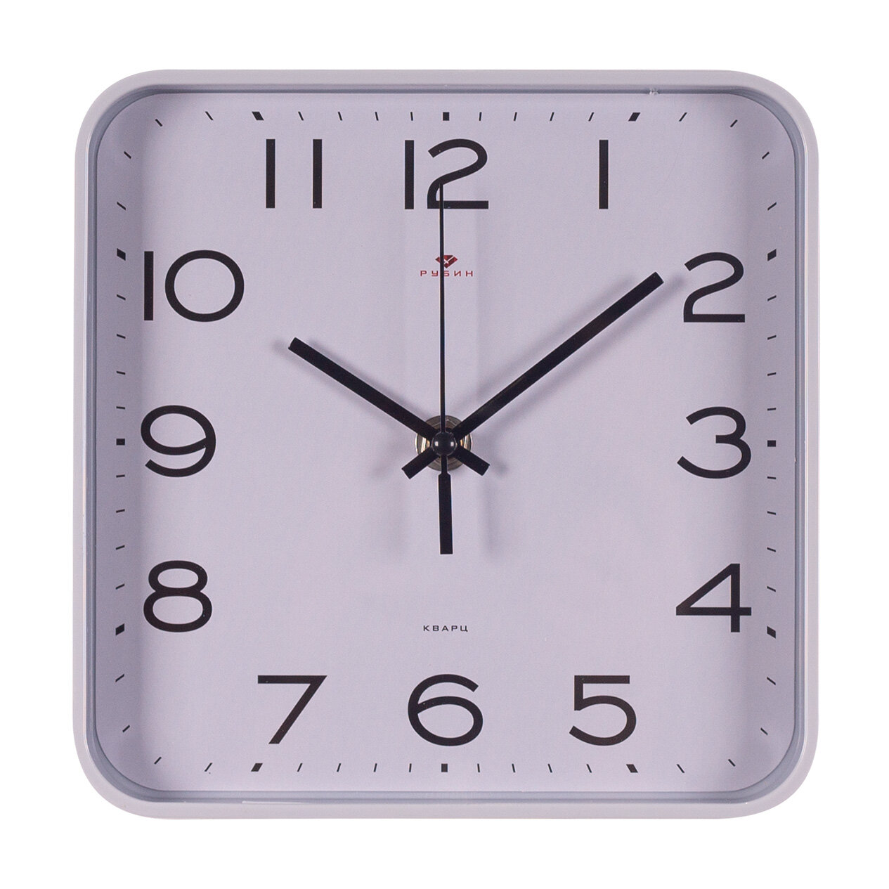 Часы настенные Рубин 1918-007, бесшумные, квадратные , плавный ход