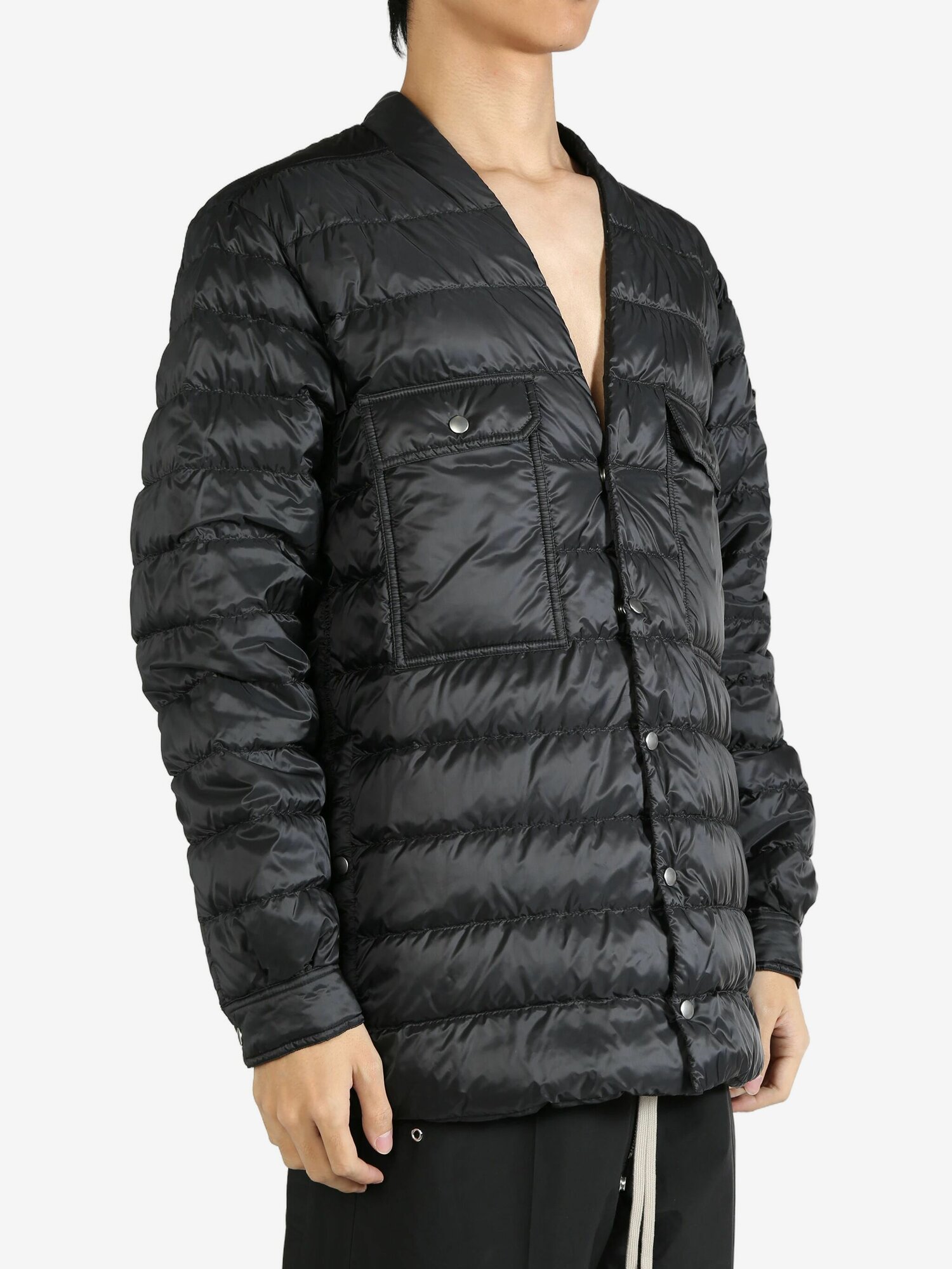 Куртка Moncler x Rick Owens Padded overshirt, размер 3XL, black/black — фото 1