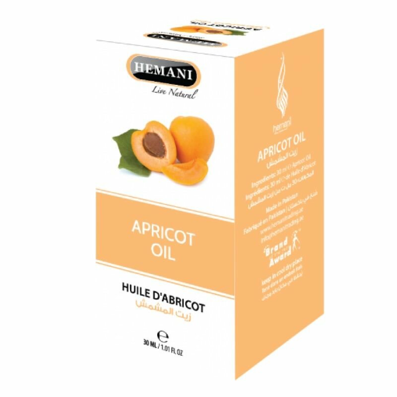 APRICOT OIL, Hemani (абрикоса масло, Хемани), 30 мл.