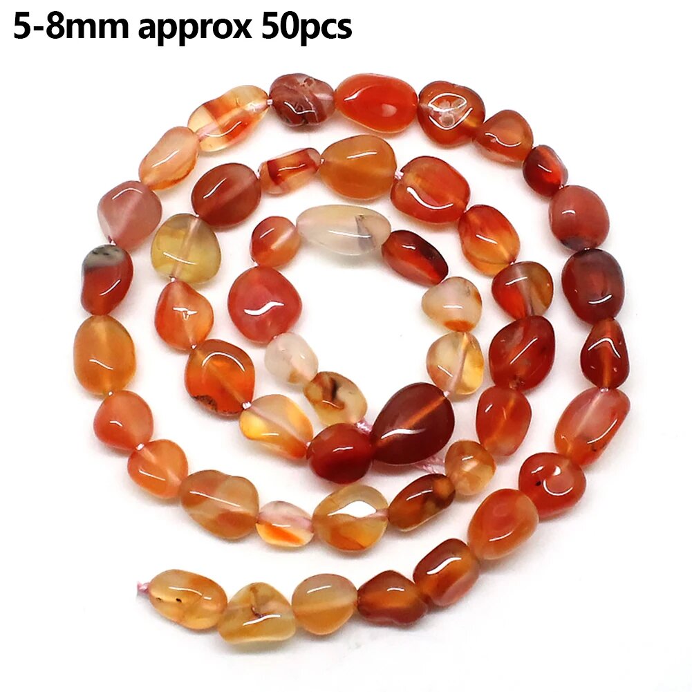 Бусины из красного агата GMB724 type2 5-8mm
