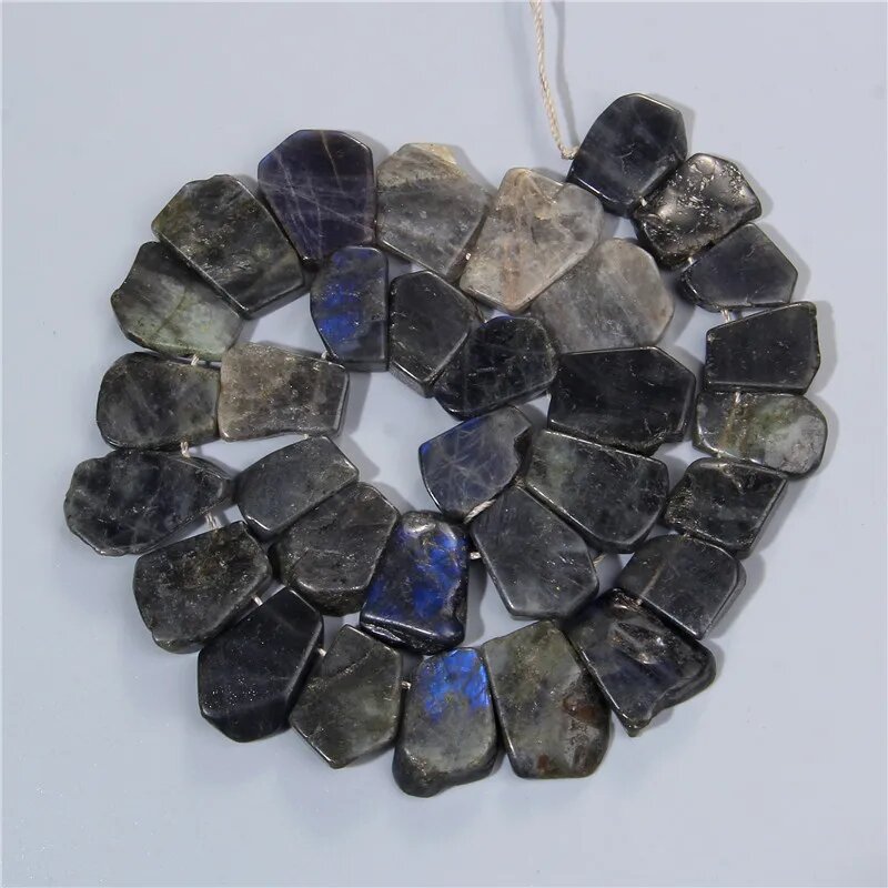 RISYF натуральные лабрадорит бусины Темно-синий, 10 pieces, NO.7 Labradorite