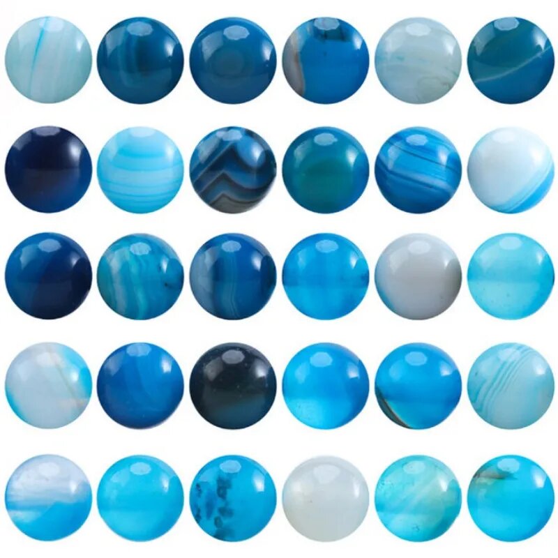 Синий полосатый агат бусины для ювелирных изделий