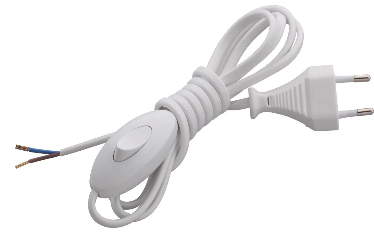 MAKEL переключатель бра с кабелем белый 10026 для настенного светильника в помещениях