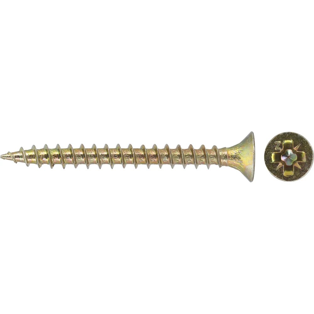 Универсальный саморез Tech-Krep 40х3,5 мм 200 шт желтый, коробка с окном 102236