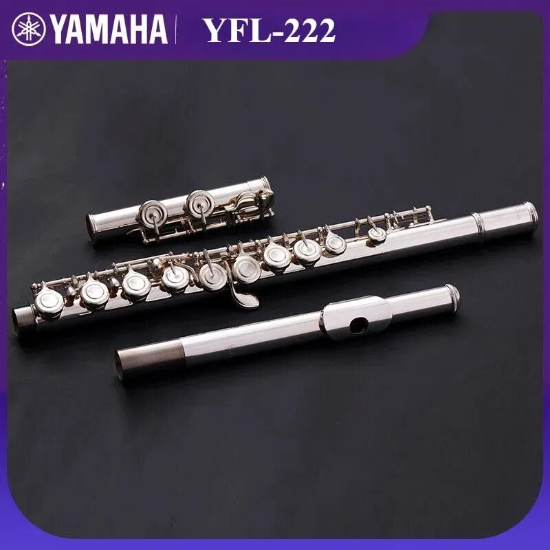 Флейта Yamaha YFL-222, стандарт для начинающих, никелированная флейта 16 Закрытая камера
