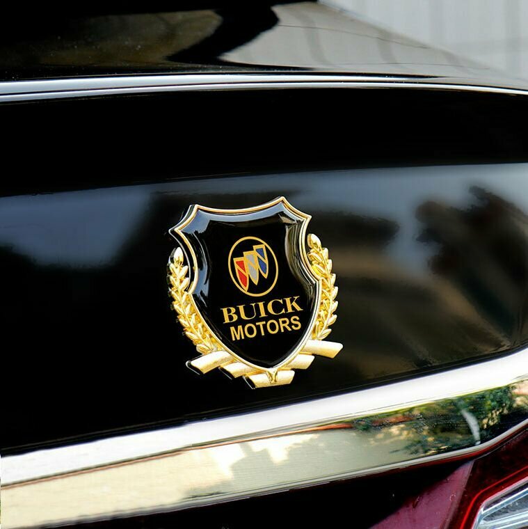 Металлическая эмблема на автомобиль BUICK, самоклеющаяся