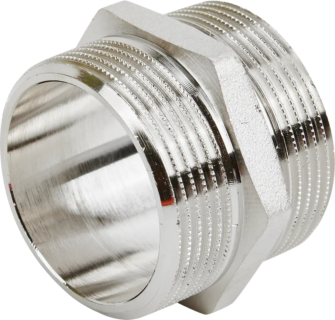 Ниппель Stout SFT-0004-001212, никелированный, наружная/наружная резьба 1/2" Stout 2439969 .