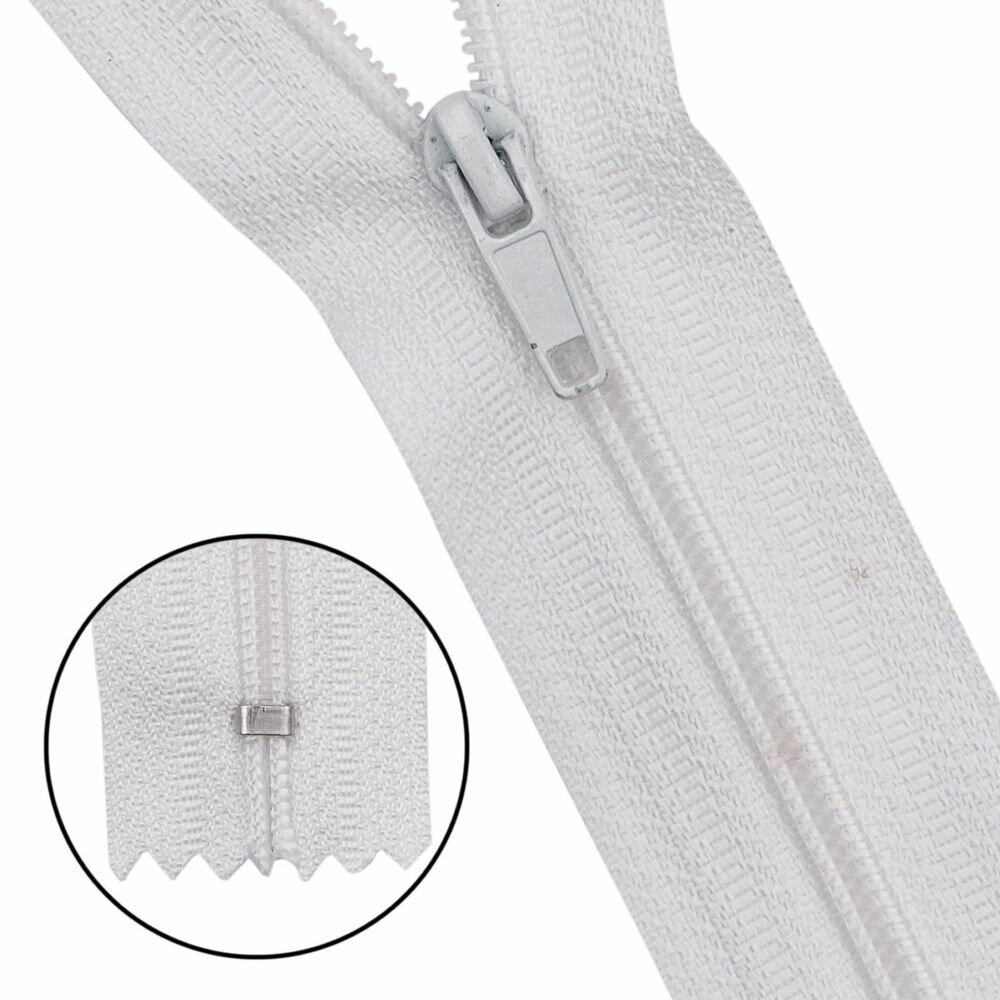 Молния айрис брючная 20 см 501 белый, 10 шт