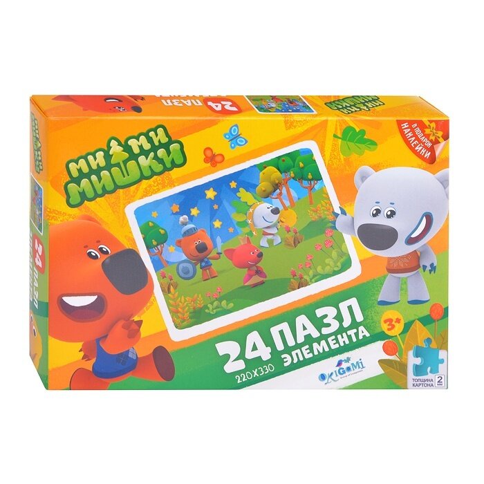 Пазл Origami МиМиМишки, 24 элемента "Баллада о рыцарях" с наклейками (4355)