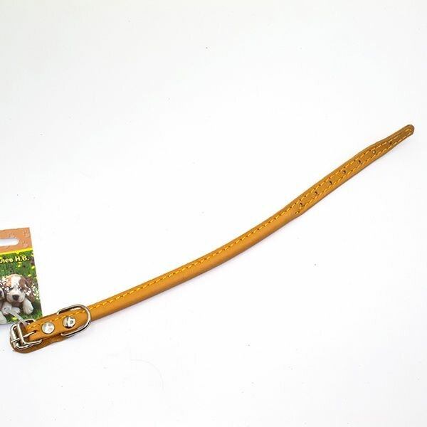 Ошейник для собак Дягилев zoo кожаный круглый "Шпиц" размер 24-32 см