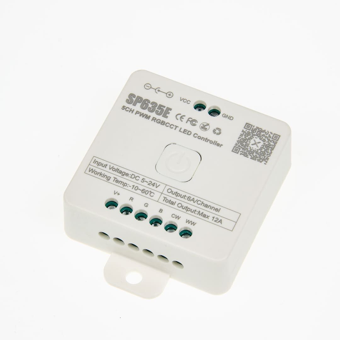 Контроллер JM-SP635E P715 (BT app BanlanX, 2.4GHz, RGBCCT, DC5-24V, 5ch*2.4A, 60-288W)