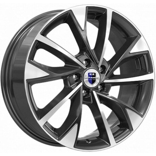 Диск K&k Роквуд 7x17/5x110 D63.35 ET48.5 алмаз чёрный