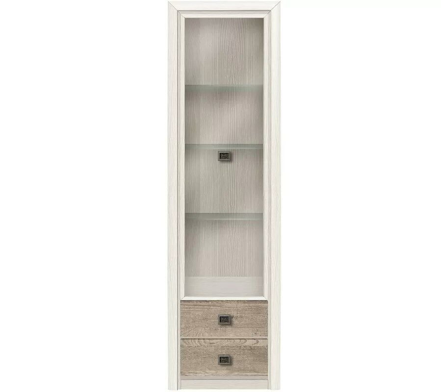 BRW Витрина Коен REG1W2S ясень снежный