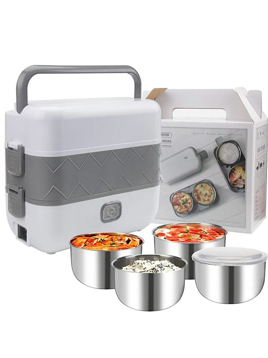 Ланч бокс с подогревом двухуровневый