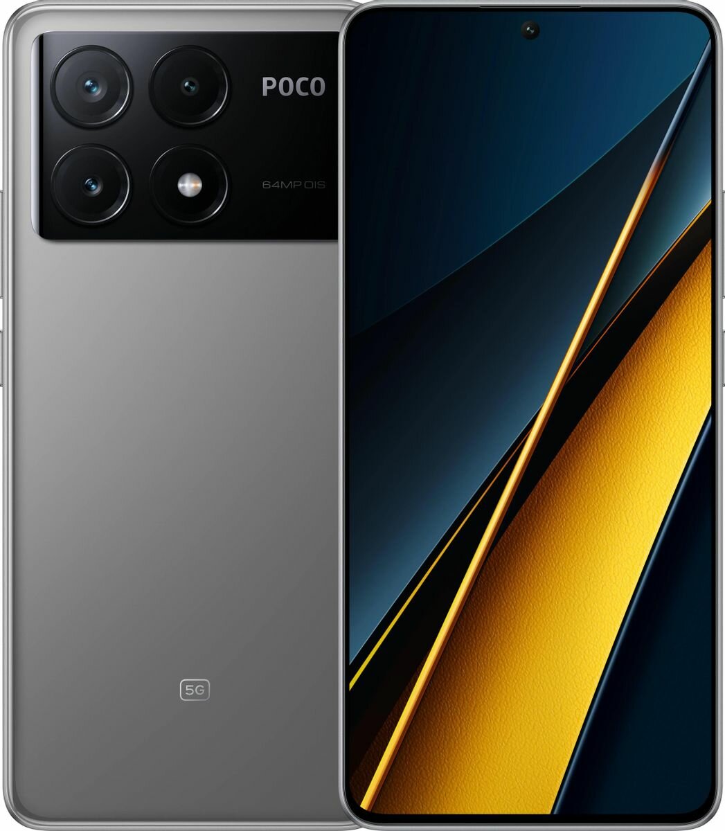 Смартфон Poco X6 Pro 5G, 12/512GB,6.67", 64 МП, Gray/серый, EU