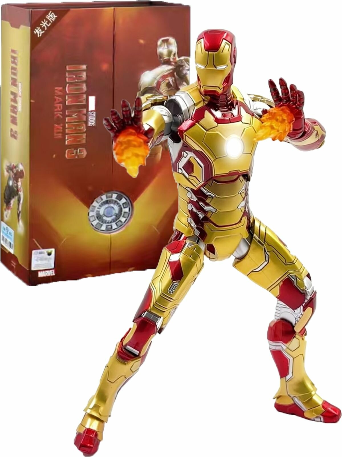 ZT 7 дюймов Deluxe Marvel Ironman MK42 со светодиодами