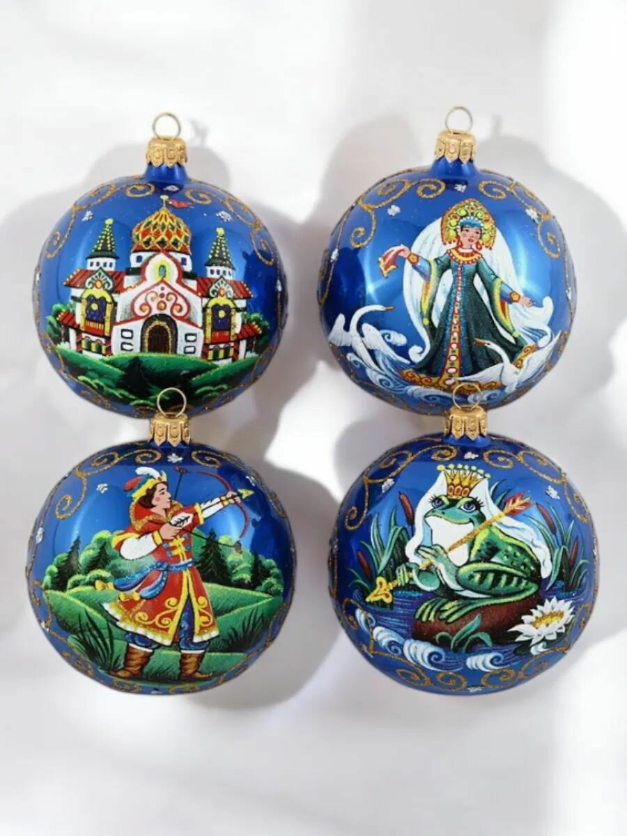 Игрушка на елку Набор шаров "Царевна-лягушка"
