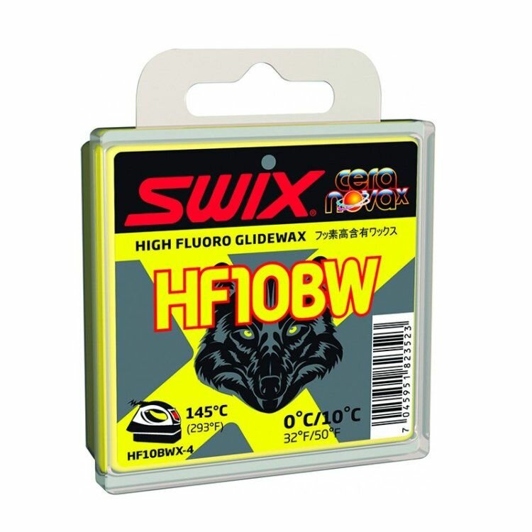 Парафин SWIX HF10BW Black +10/0C 40 гр,