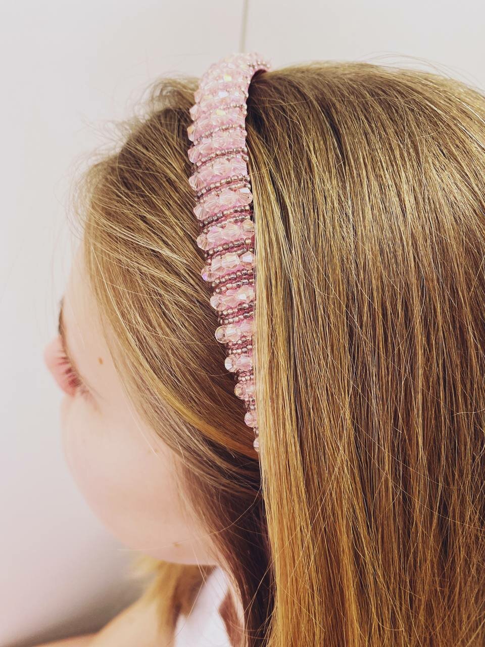 Ободок для волос со стразами и кристаллами