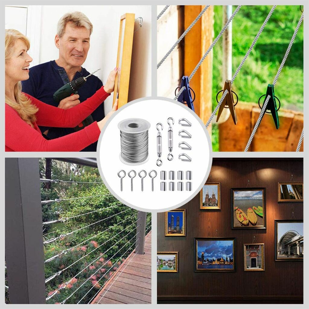 19 шт трос из нержавеющей стали для улицы с талрепом