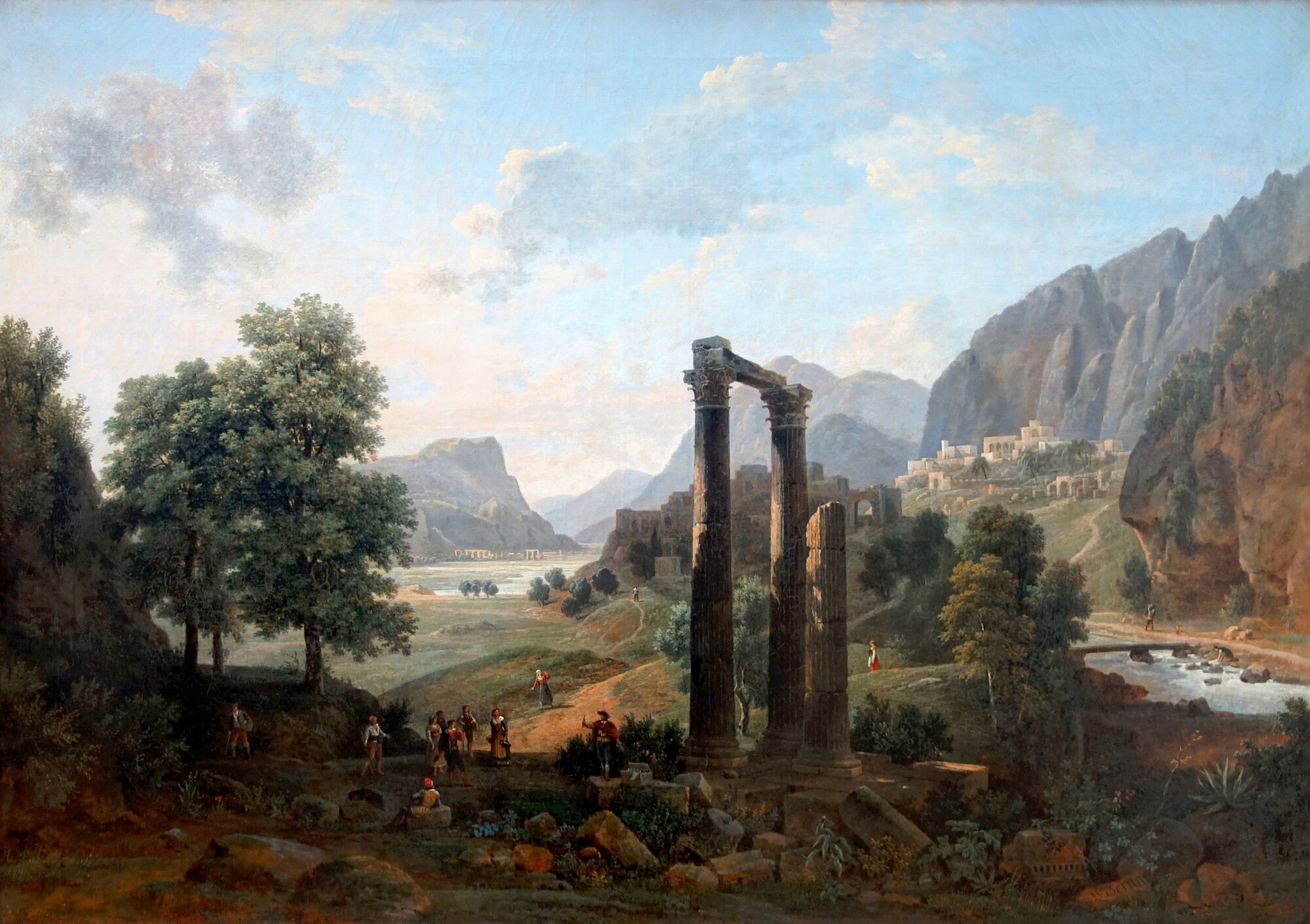 Картина Бертена Жан-Виктора Пейзаж 1837 80х56 см