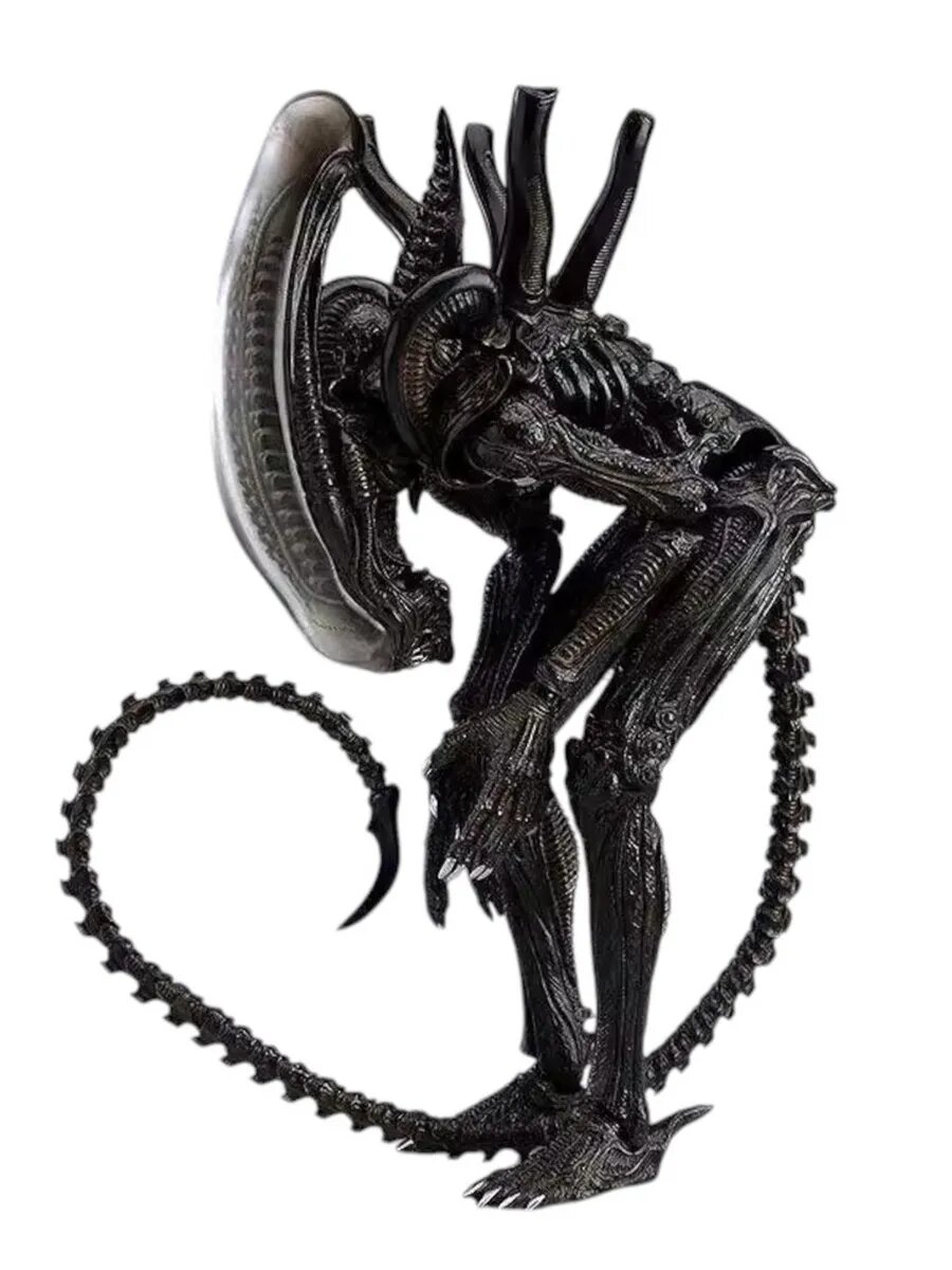 Подвижная игрушка "Чужой" черная, каучук, подарочная упаковка