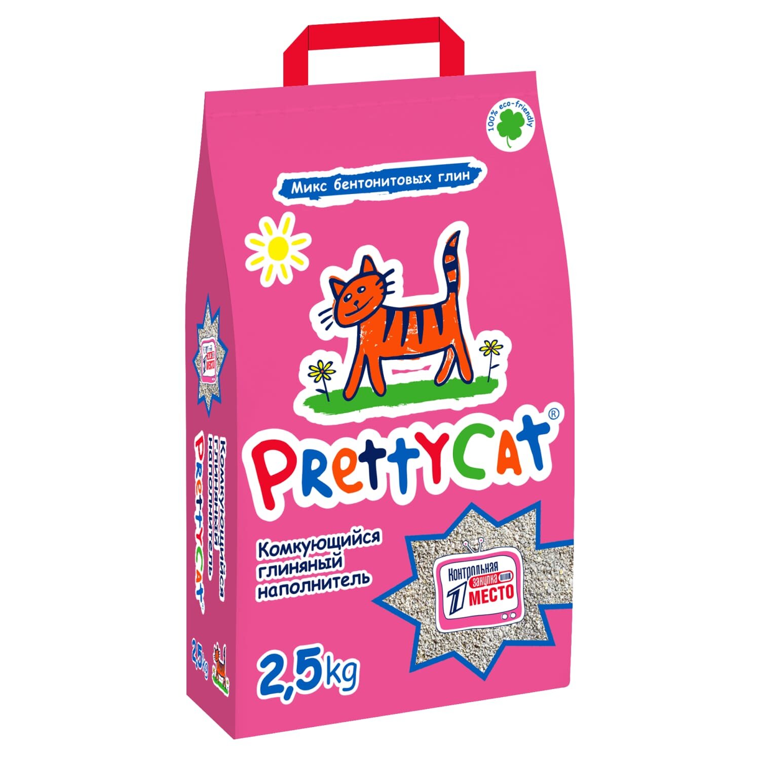 Наполнитель prettycat комкующийся бентонитовый "Euro Mix" 2,5 кг (замена 620703) VLT-621885