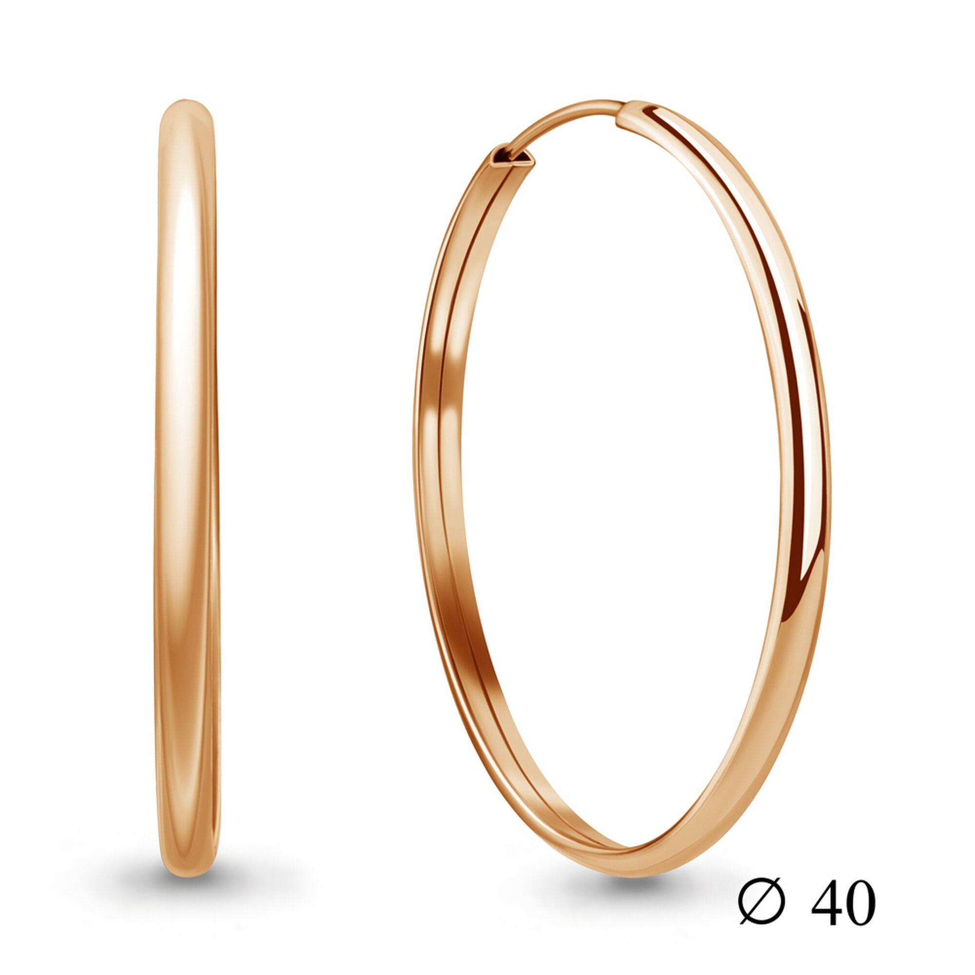 Серьги конго, серебро, 925 проба, золочение