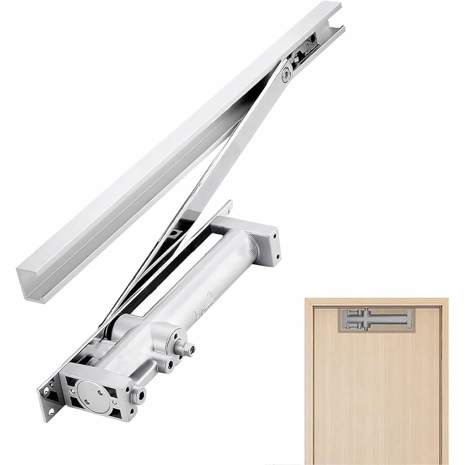 Скрытый невидимый доводчик для деревянных дверей шириной 700-1000 мм и весом двери 30-85 кг.