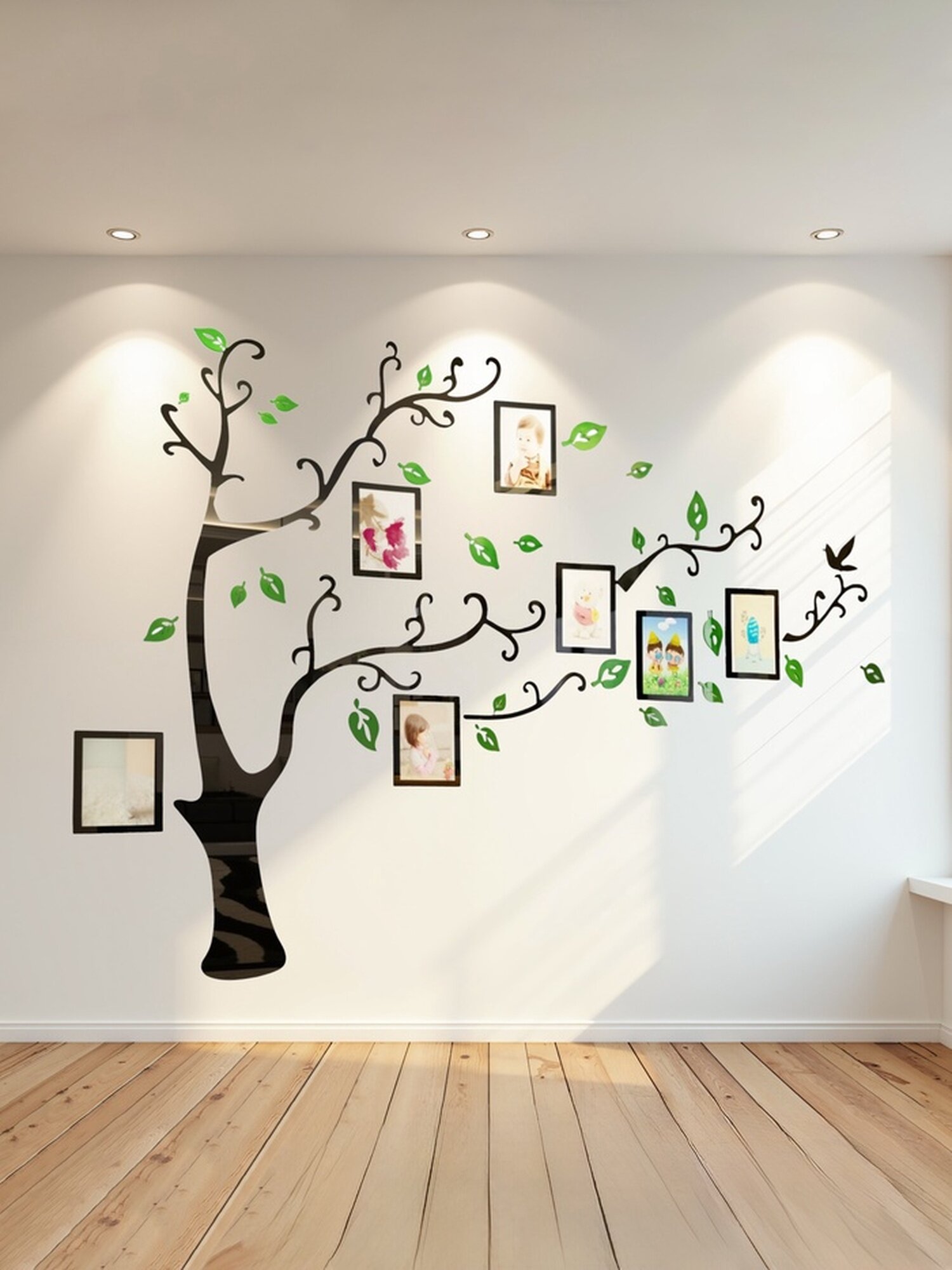Наклейка интерьерная с фоторамками TAKE IT EASY «Семейное дерево», декор на стену, панно 150×210 см
