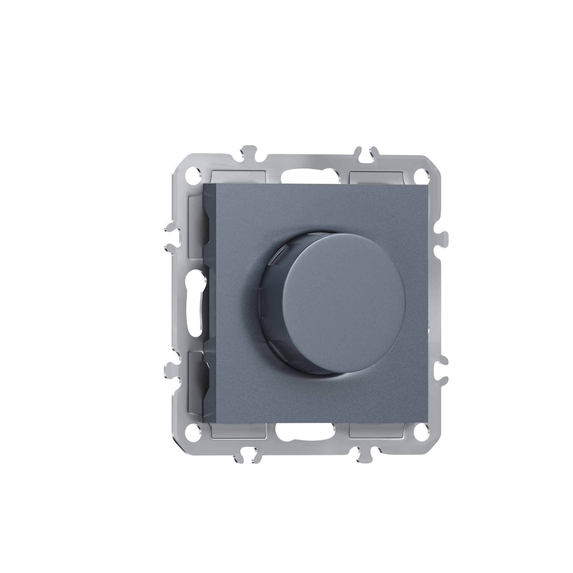 Светорегулятор Triac поворотный LED 100Вт, цвет сталь, серия A07, Donel