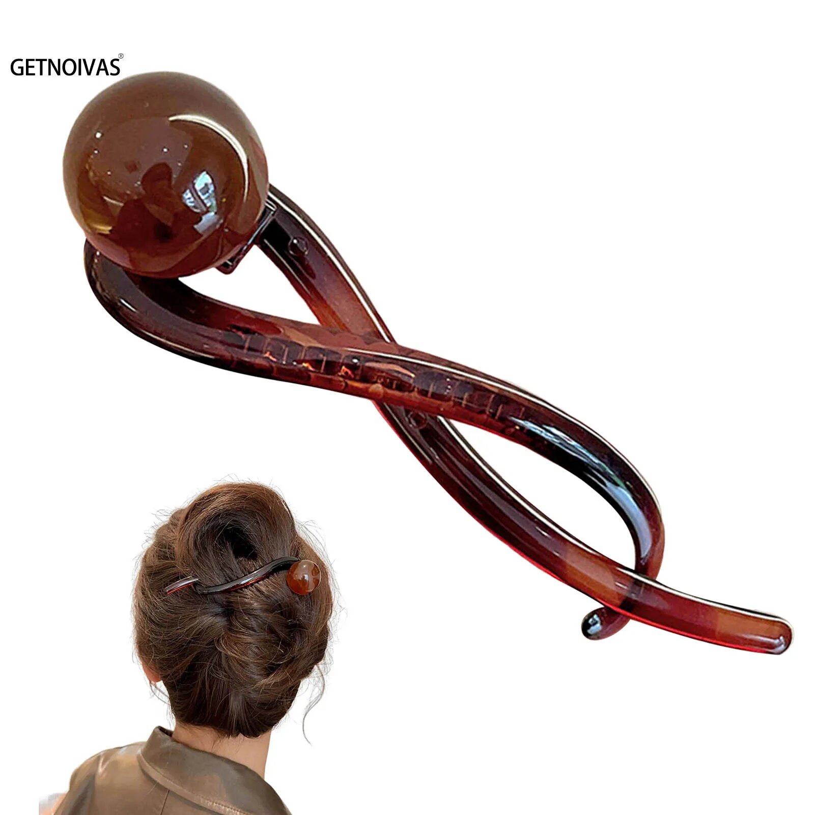 Винтажные жемчужные заколки для волос, аксессуары для волос для женщин, пластиковые заколки для волос, элегантные головные уборы для девочек, заколки для волос для невесты, украшения для волос, Коричневый, Женский