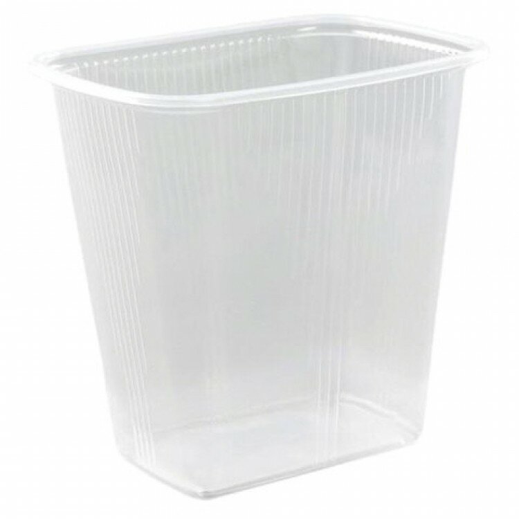 Одноразовый контейнер 500 мл, комплект 100 шт, Без крышки, 108х82 мм прозрачные, ПП, юпласт, ЮУПМ2595