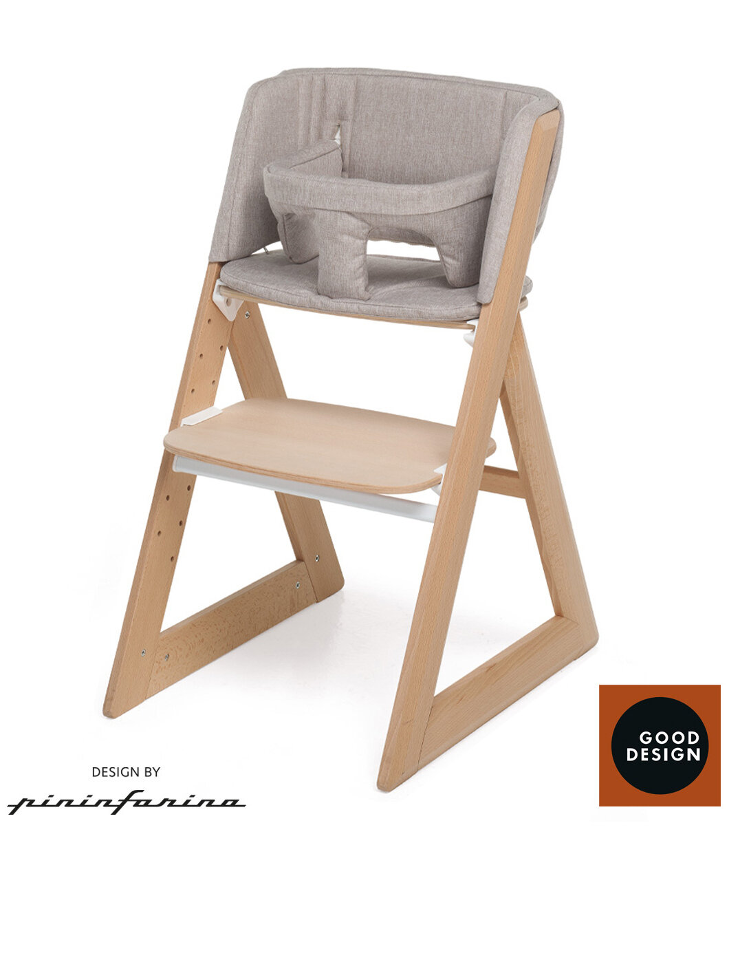 Растущий стульчик для кормления Foppapedretti Stile Cappuccino с бампером и столиком, от 6 мес