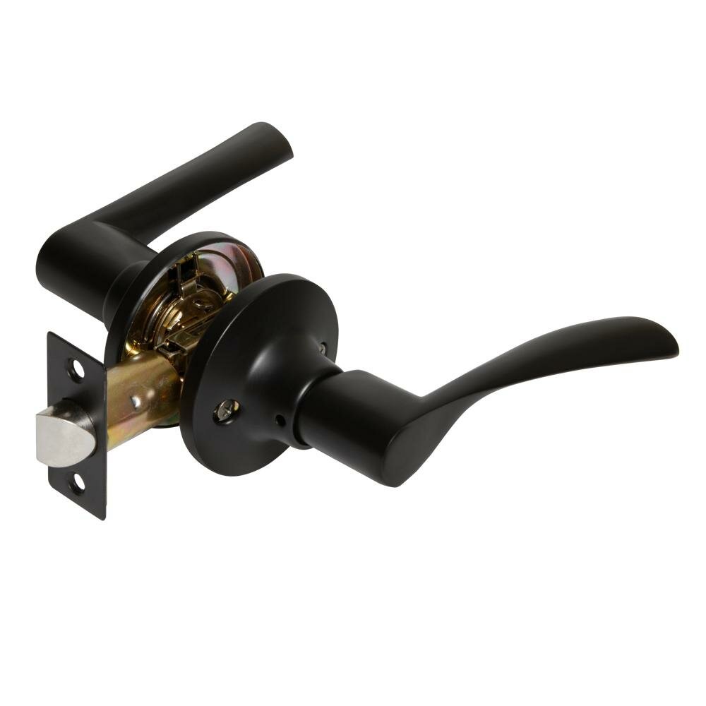 Ручка-защелка без фиксатора цвет черный